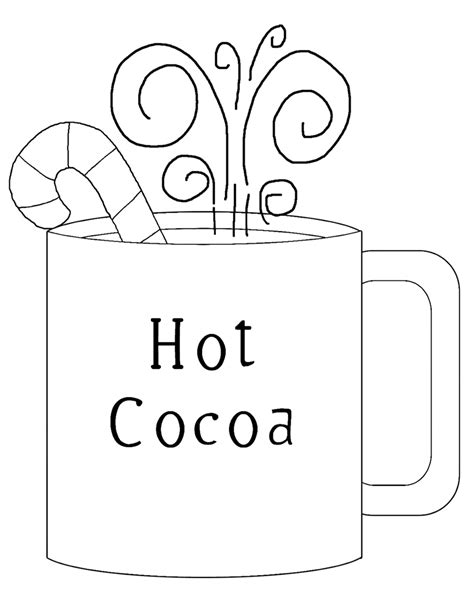 Hot Chocolate Coloring Pages
