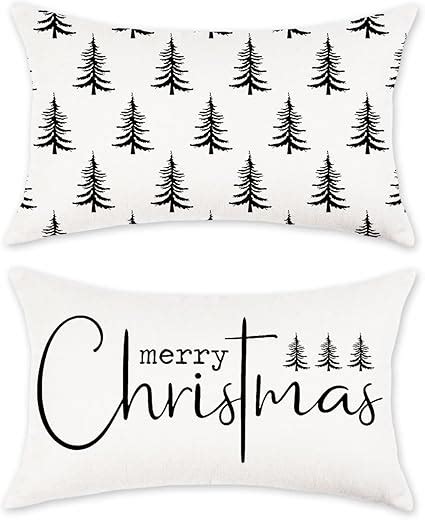 Tajwe Merry Christmas Pillow Covers 12x20 Inch Set Of 2