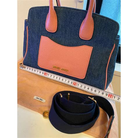 みください Miumiu 伊勢丹限定の通販 By わんわんs Shop｜ミュウミュウならラクマ 直営店購入miumiuデニムbagバッグ