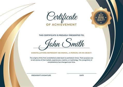 Editable Certificate Templates In Powerpoint Slidemod