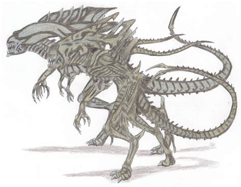 Xenomorph King King Ghidorah Xenomorph By Arrancarfighter On