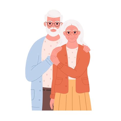 Ouderen Liefde Paar Knuffelen Lachende Opa En Oma In Moderne Outfit