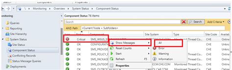 sccm health status microsoft qanda