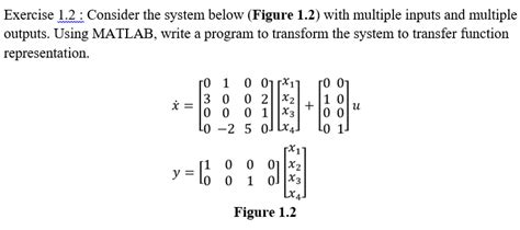 Solved Exercise Consider The System Below Figure Chegg