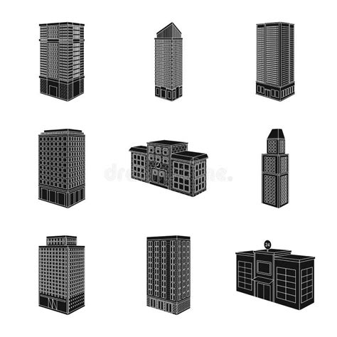 Isolated Object Of Architecture And Estate Icon Collection Of Architecture And Build Stock