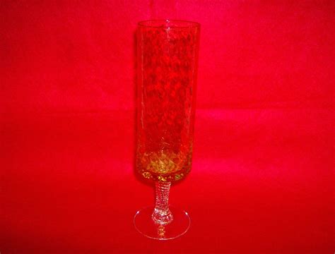 Crystal Amber Glass Champagne Flute From Marysmenagerie On Ruby Lane