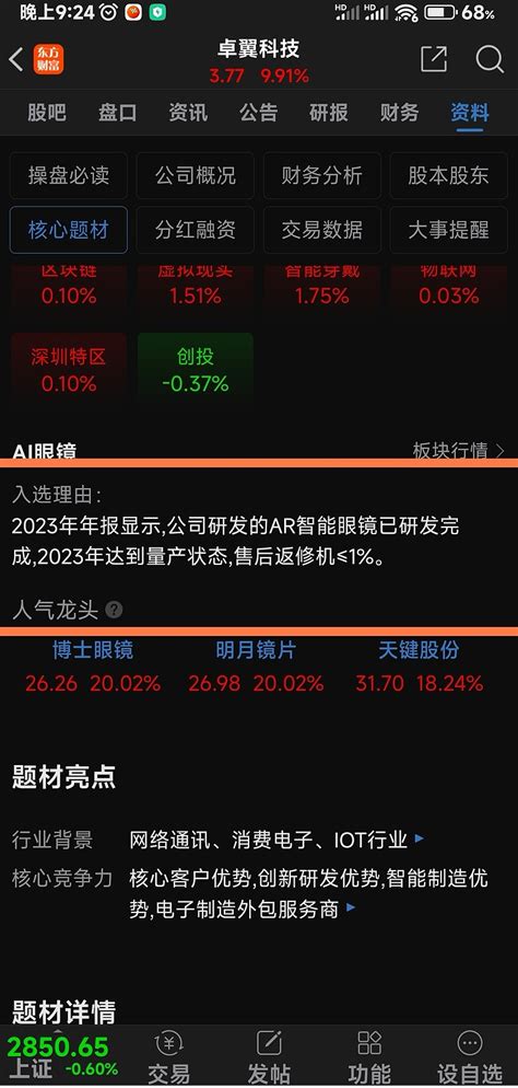 时间、题材、预期等相近 卓翼科技会复制去年8月的捷荣技术吗？ 002369 卓翼科技 研发的ar智能眼镜已研发完成，2023年达到量产状态