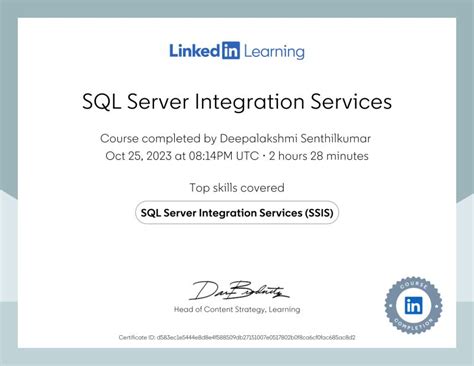 Deepalakshmi Senthilkumar On Linkedin Certificate Of Completion