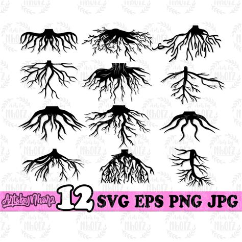 12 Tree Roots Bundle Svg Roots Svg Tree Roots Png Roots Etsy