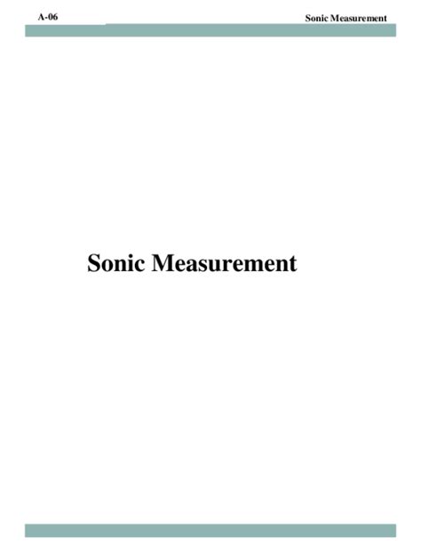 Pdf Sonic Log Tool