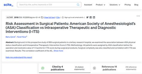 Risk Assessment In Surgical Patients American Society Of