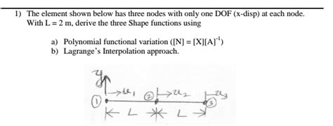 The Element Shown Below Has Three Nodes With Only One Chegg