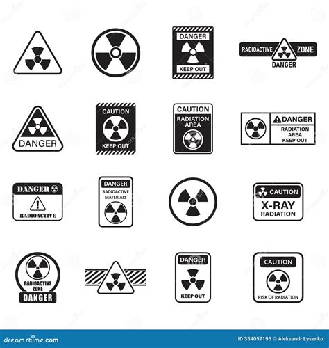 Radioactive Material Sign Symbol Of Radiation Alert Hazard Or Risk