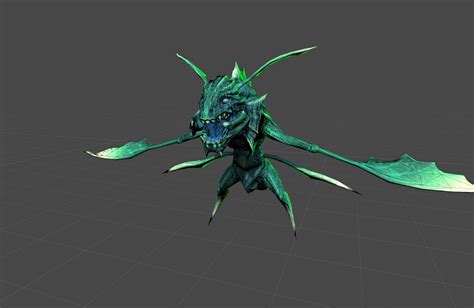 Artstation Flying Lizard Mutant Bat Game Assets