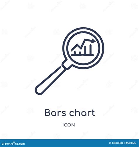 Linear Bars Chart Icon From Business Outline Collection Thin Line Bars Chart Icon Isolated On
