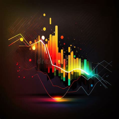 Abstract Colorful Background With Technology Graphs And Charts Vector