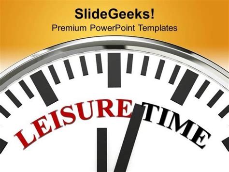 Clock With Words Leisure Time Powerpoint Templates Ppt Backgrounds For