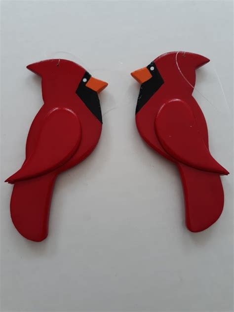 Cardinal Wood Ornament Etsy