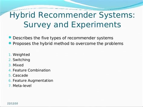 Hybrid Recommender Systems