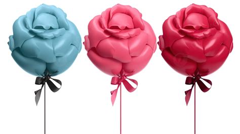 세 개의 풍선은 장미 모양입니다 흰색 배경에 격리된 3개의 해시태그 장미 풍선의 3d 그림 고화질 사진 사진 배경 일러스트 및 사진 무료 다운로드 Pngtree