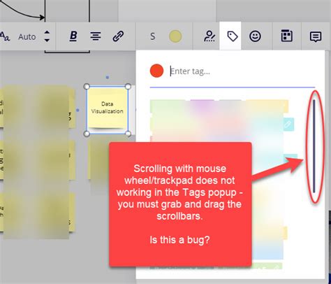 [resolved] scroll doesn t work when adding a tag miro