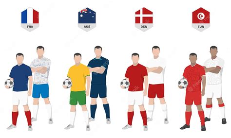 Premium Vector World Football Championship Group D