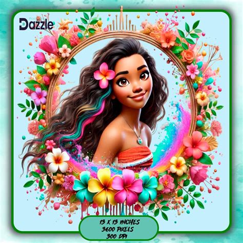Moana Frame Watercolor Splash Clipart Images Graphics And Artwork
