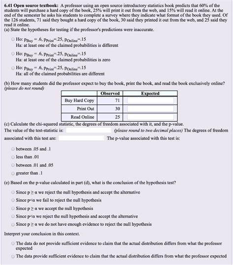 Solved 641 Open Source Textbook A Professor Using An Open