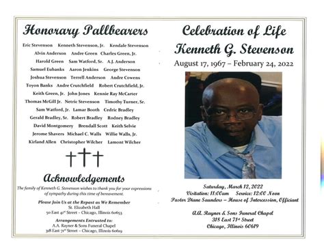 Kenneth G Stevenson Obituary Aa Rayner And Sons Funeral Homes