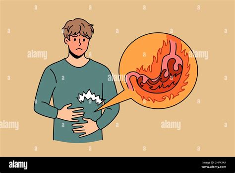 Heartburn And Digestive Problems Concept Stock Vector Image Art Alamy