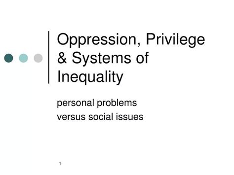 Ppt Oppression Privilege And Systems Of Inequality Powerpoint