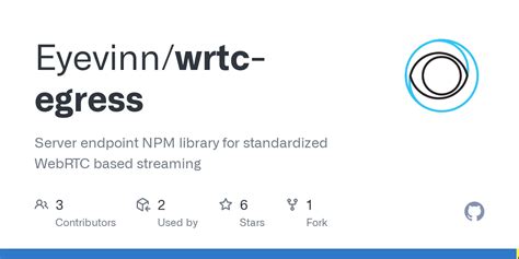 Github Eyevinnwrtc Egress Server Endpoint Npm Library For Standardized Webrtc Based Streaming