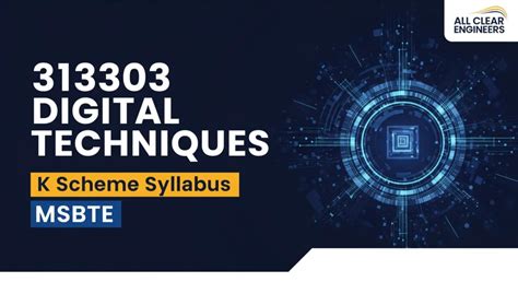 313303 Digital Techniques K Scheme Syllabus Msbte All Clear Engineers Msbte All Clear Engineers