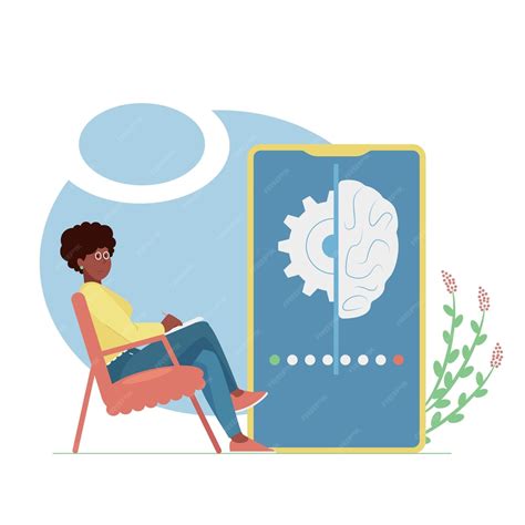 Premium Vector Girl Psychologist Treats Nerves On A Mobile Application
