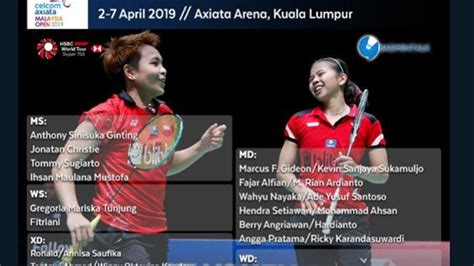 Link Live Streaming Malaysia Open 2019 Sedang Berlangsung Ricky Pia Vs