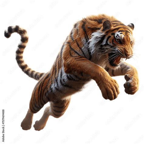 Powerful Attacking Tiger Png Striking Image Of Dominant Apex Predator