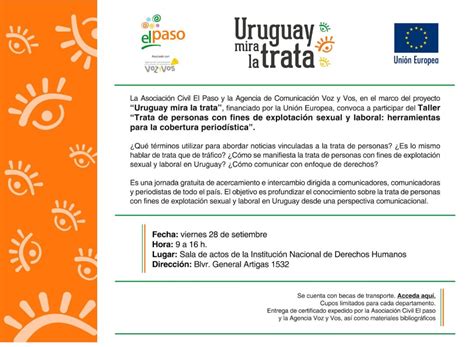 Taller “trata De Personas Con Fines De Explotación Sexual Y Laboral