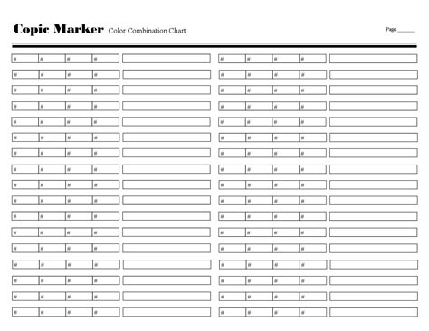 Printable Template Blank Color Swatch Chart Urban Plus Ro Coloring