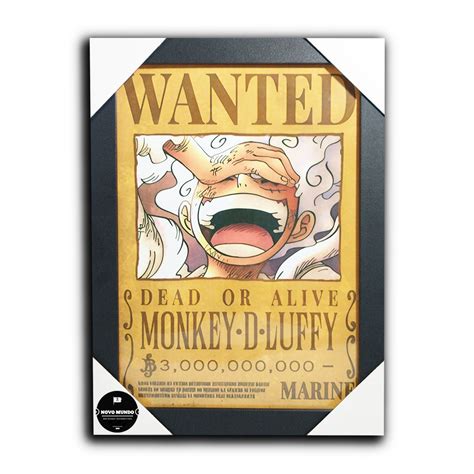 Quadro One Piece Cartaz Procurados A4 C Moldura E Acetato Elo7