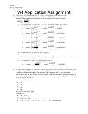 Week Assignment Docx Name Date W Application