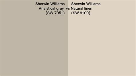 Sherwin Williams Analytical Gray Vs Natural Linen Side By Side Comparison