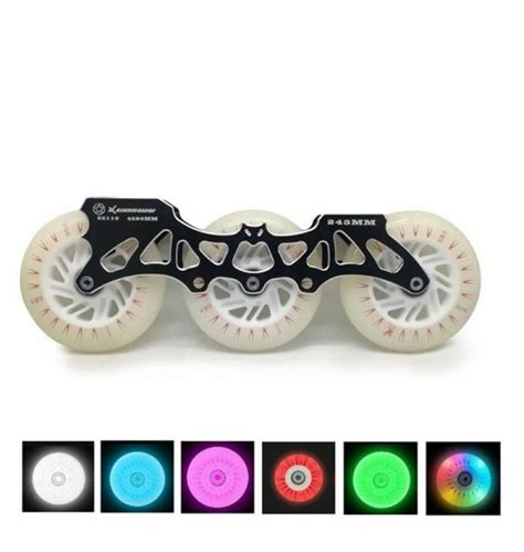 스트리트 로드 롤러 스케이트 핀 110mm Led 샤인 휠 어린 소년 소녀 인라인 스피드 스니커즈 블랙 티몬
