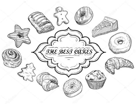 Ilustración Vectorial Dibujada A Mano Colección De Golosinas Dulces