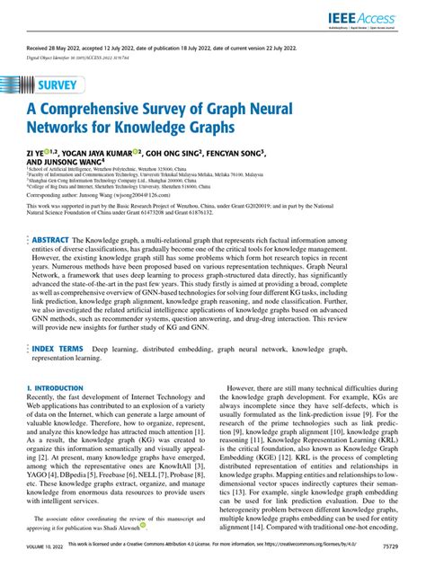 A Comprehensive Survey Of Graph Neural Networks For Knowledge Graphs Pdf Artificial Neural