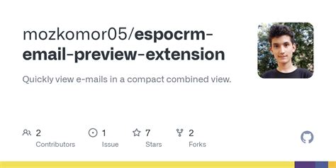 Github Mozkomor05espocrm Email Preview Extension Quickly View E Mails In A Compact Combined