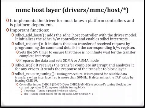 Linux Kernel Mmc Storage Driver Overview Ppt