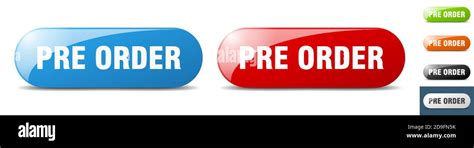 Pre Order Button Sign Key Push Button Set Stock Vector Image And Art