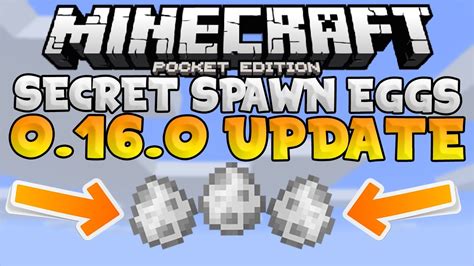 MCPE 0 16 0 BUILD 5 UPDATE Secret GLITCHED Spawn Eggs Minecraft