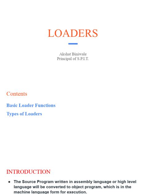 Loaders Pdf Computer Program Programming