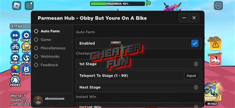 Obby But Youre On A Bike Mobile Script Instant Win Auto Farm